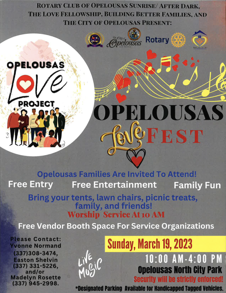 Community Event - Opelousas Love Fest | Grolee Elementary School