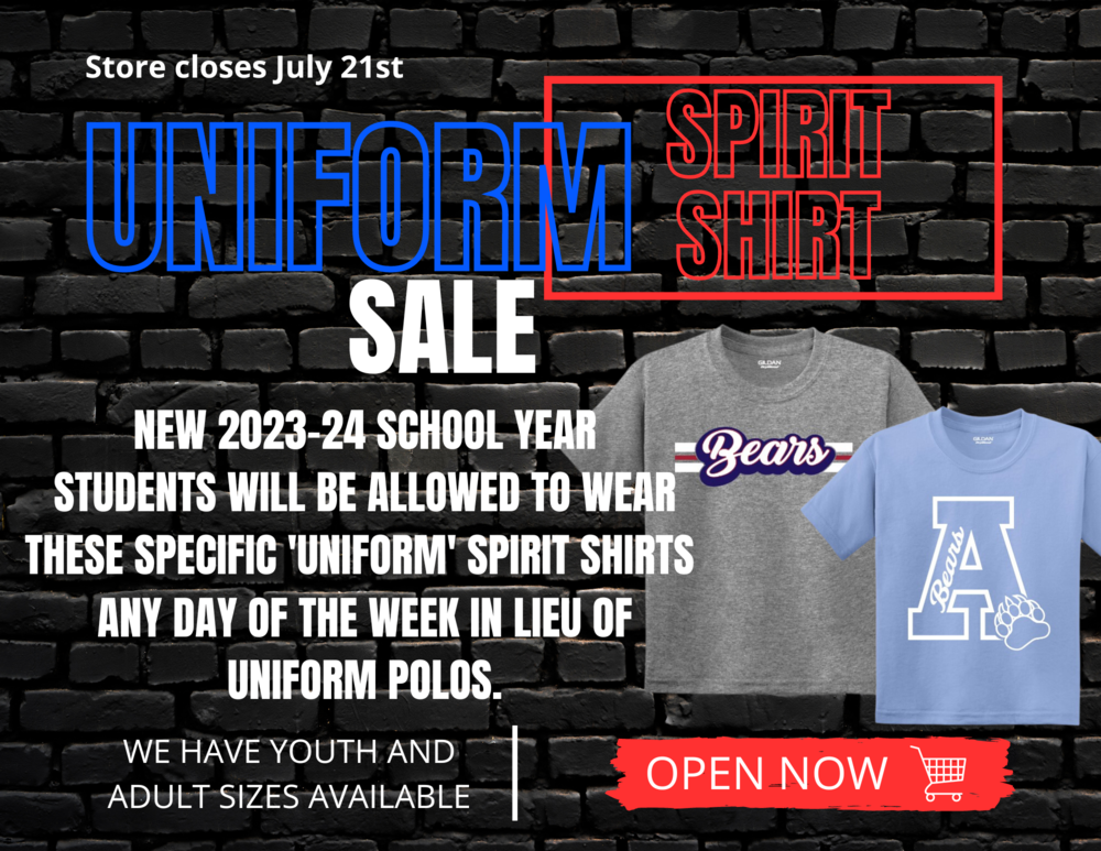 AMS Uniform Spirit Shirt Sale | Arnaudville Middle School