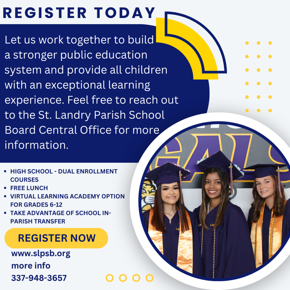 SLPSB - School Registration Now Open | Opelousas Jr. High School